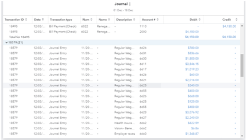 My client processes payroll from a third party. and entered in QBO via ...