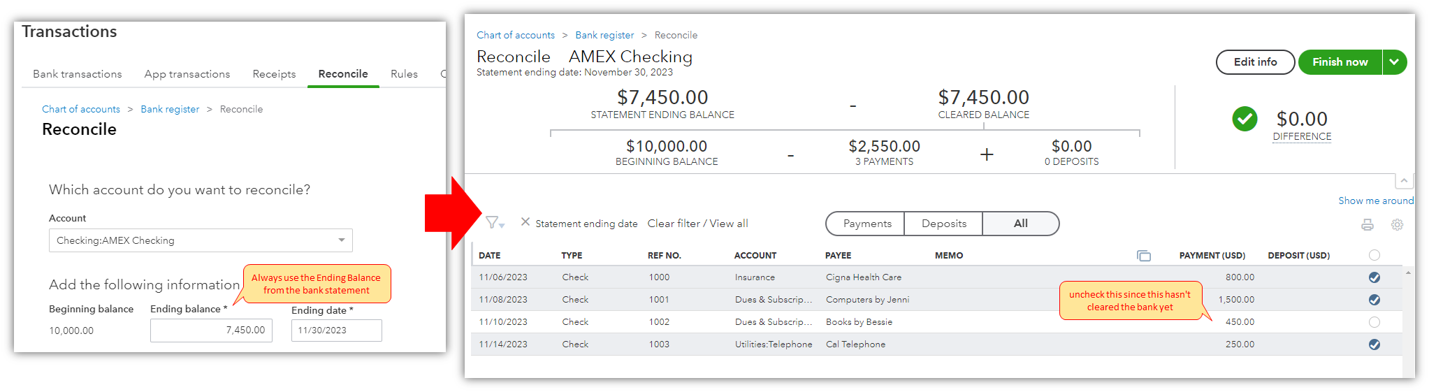 Solved: Reconciliation