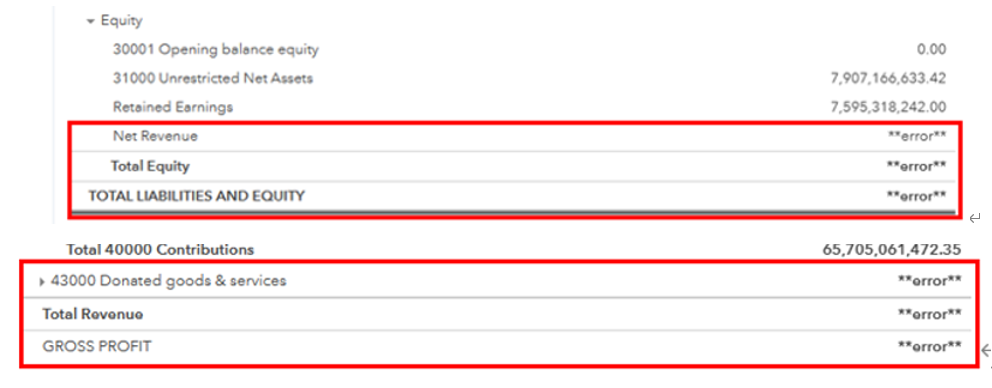 Number exceeded in Report