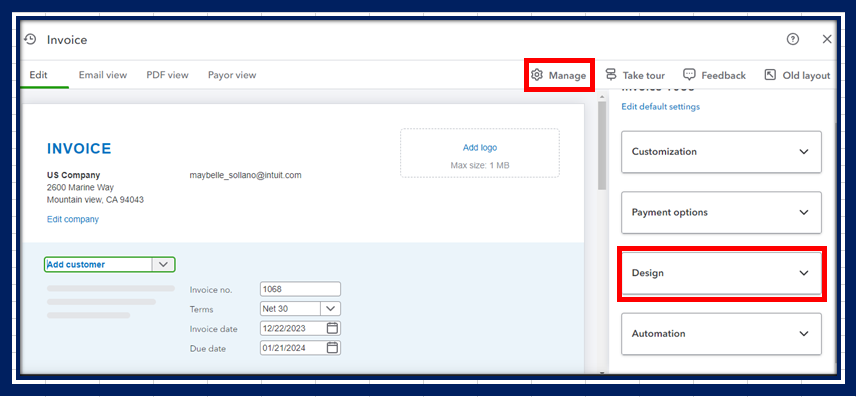 Invoice line items showing 0 balance