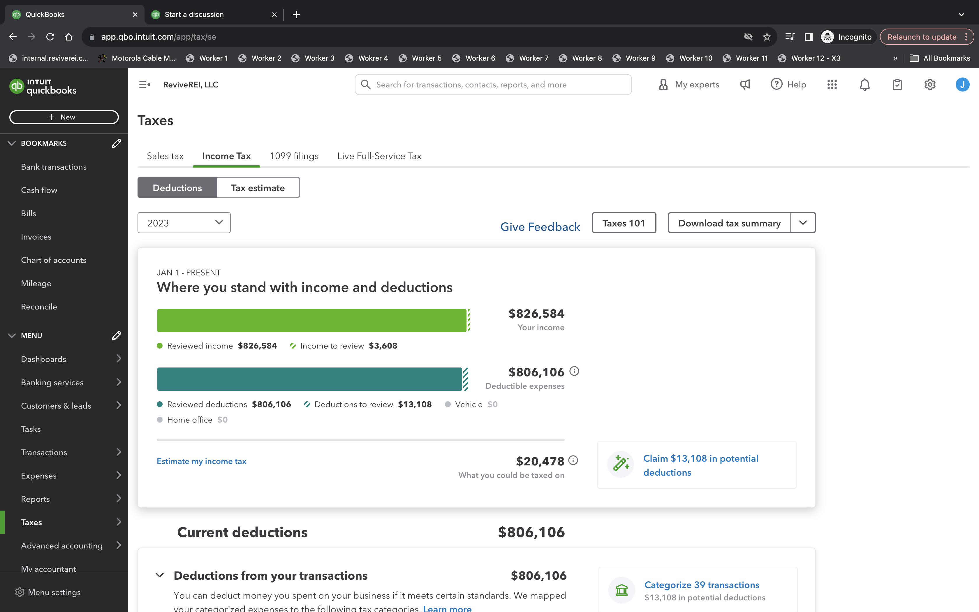 Solved: Missing Income Tax Option under Taxes on Menu