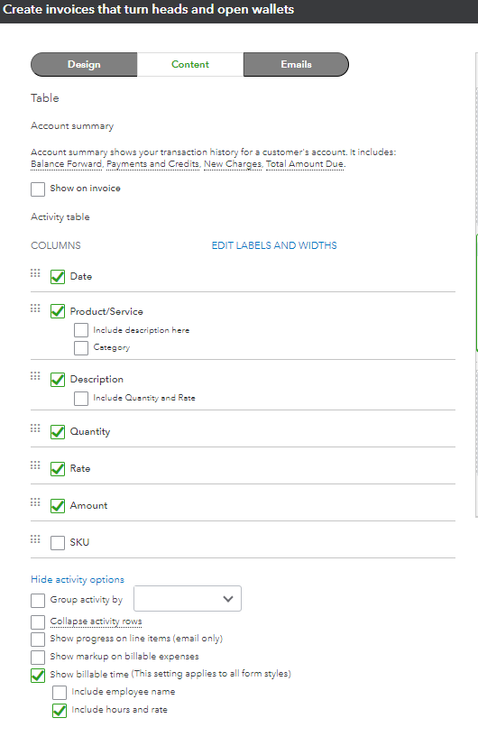Doesn't appear quickbooks lab in my advanced QBO