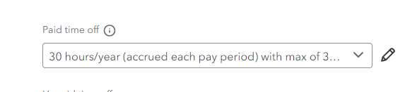 How can I set an employee to accrue 1 hour of sick time per 30 hours ...