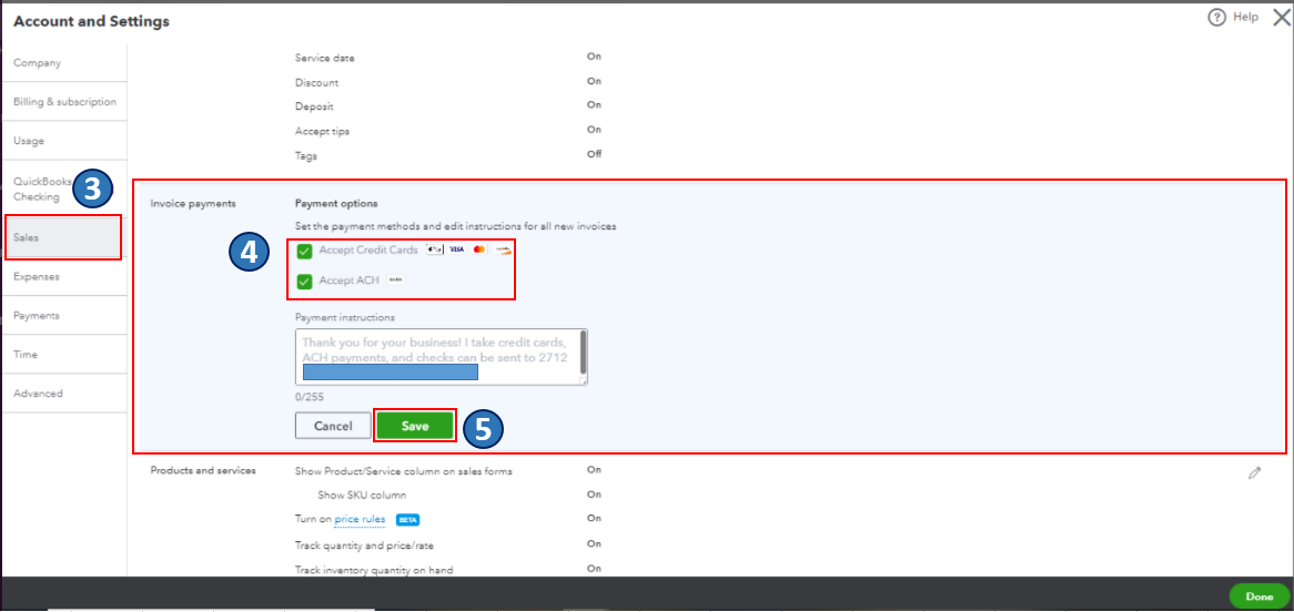 Is there a way to enable the default payment types by default?