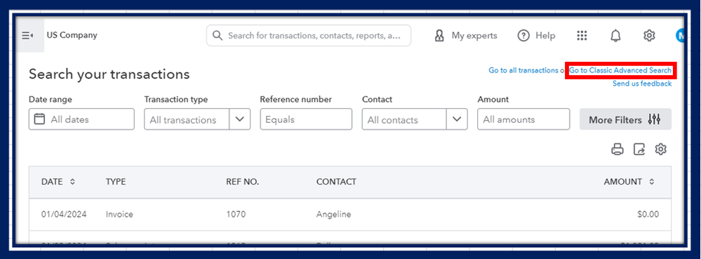 Search by line description