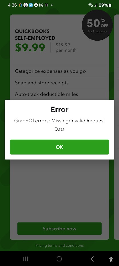 Quickbooks Self Employed App