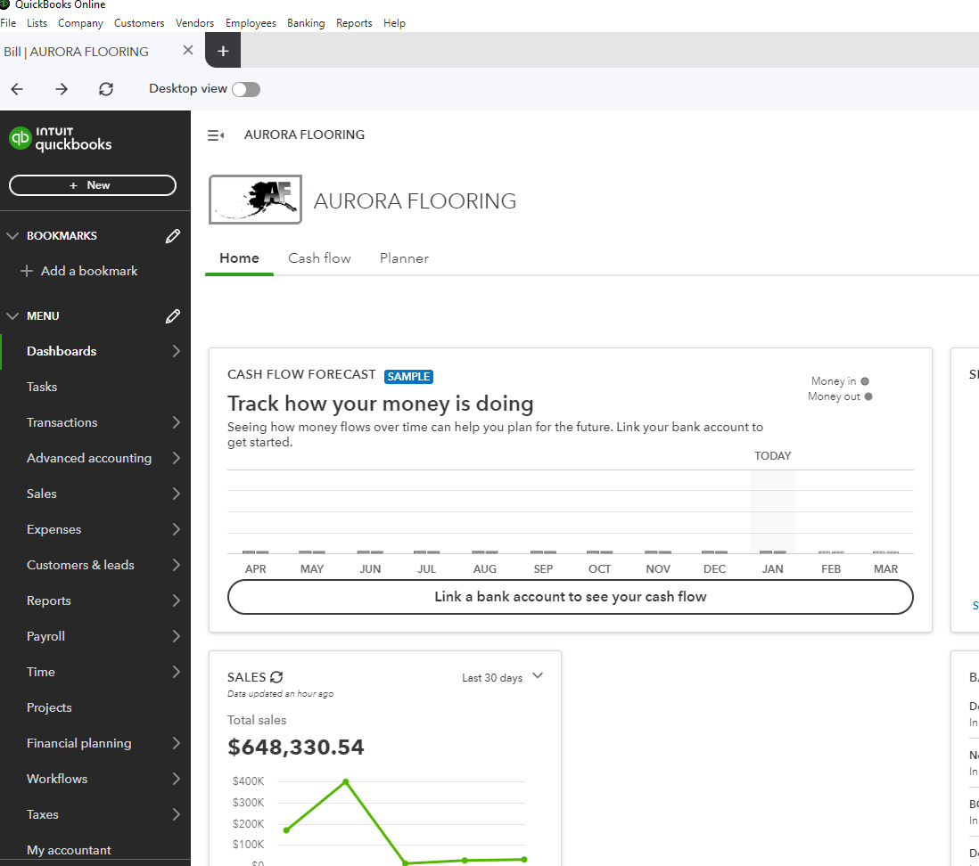 My navigation bars are missing. | QuickBooks Community