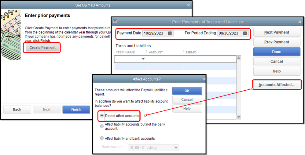 payroll liability checks debit & credit same bank account