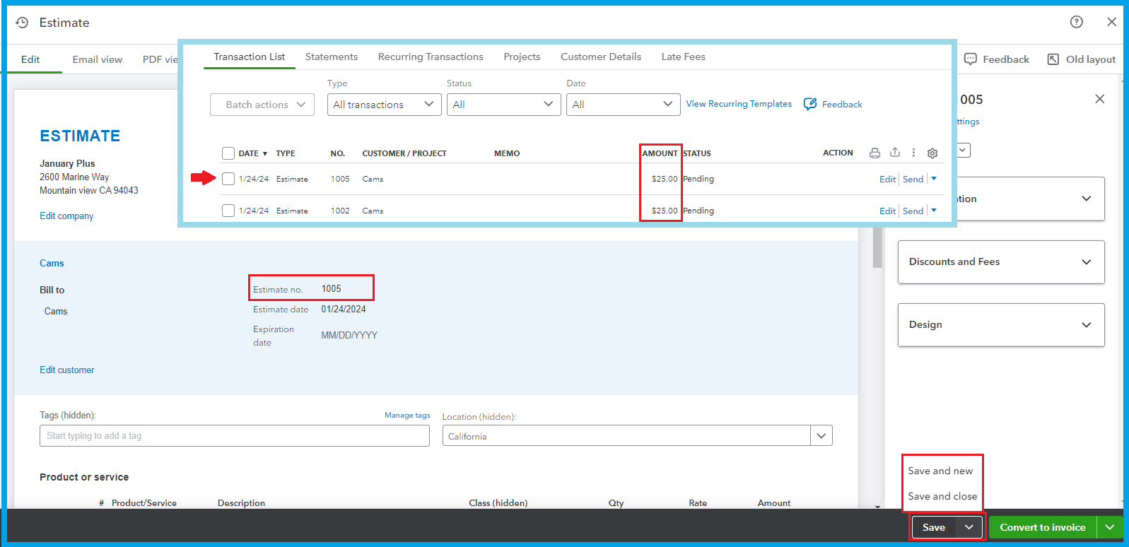 How do you duplicate an estimate?