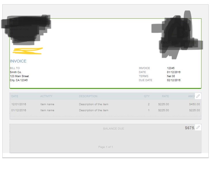 Customer names on QBO invoices
