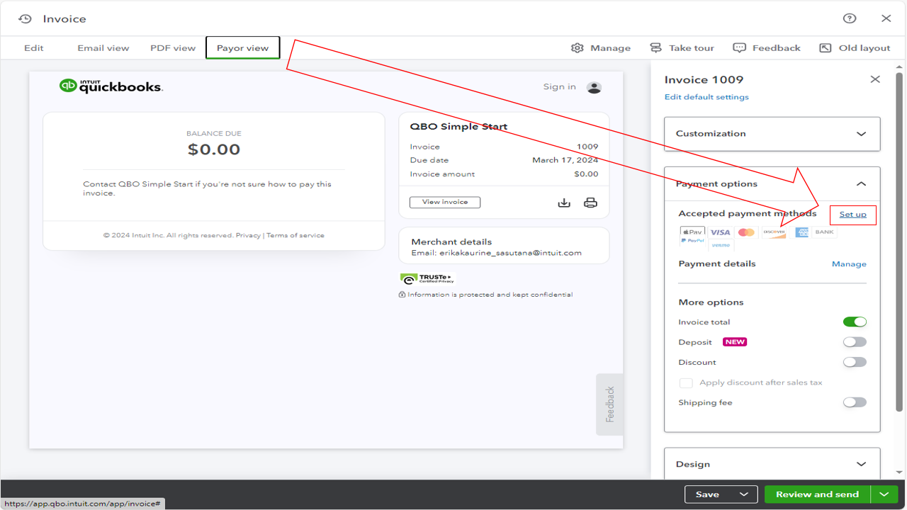 Solved: Setup for receiving PayPal and Venmo from invoices
