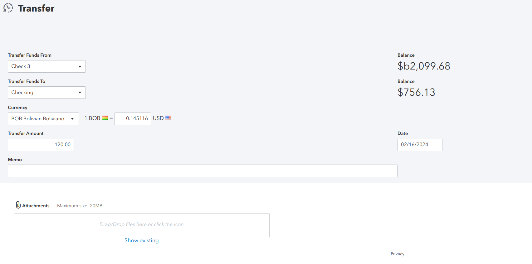 Transfer API : error ('one foreign currency per transaction') but works ...