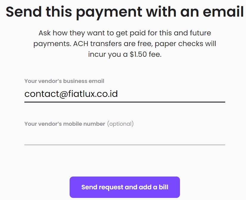 How do I send a payment to a vendor through QB?