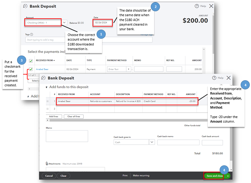 Solved: ACH payment & reversal