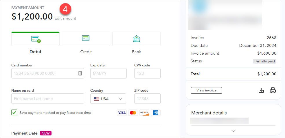 Solved: Re: How to invoice for less than the full balance?