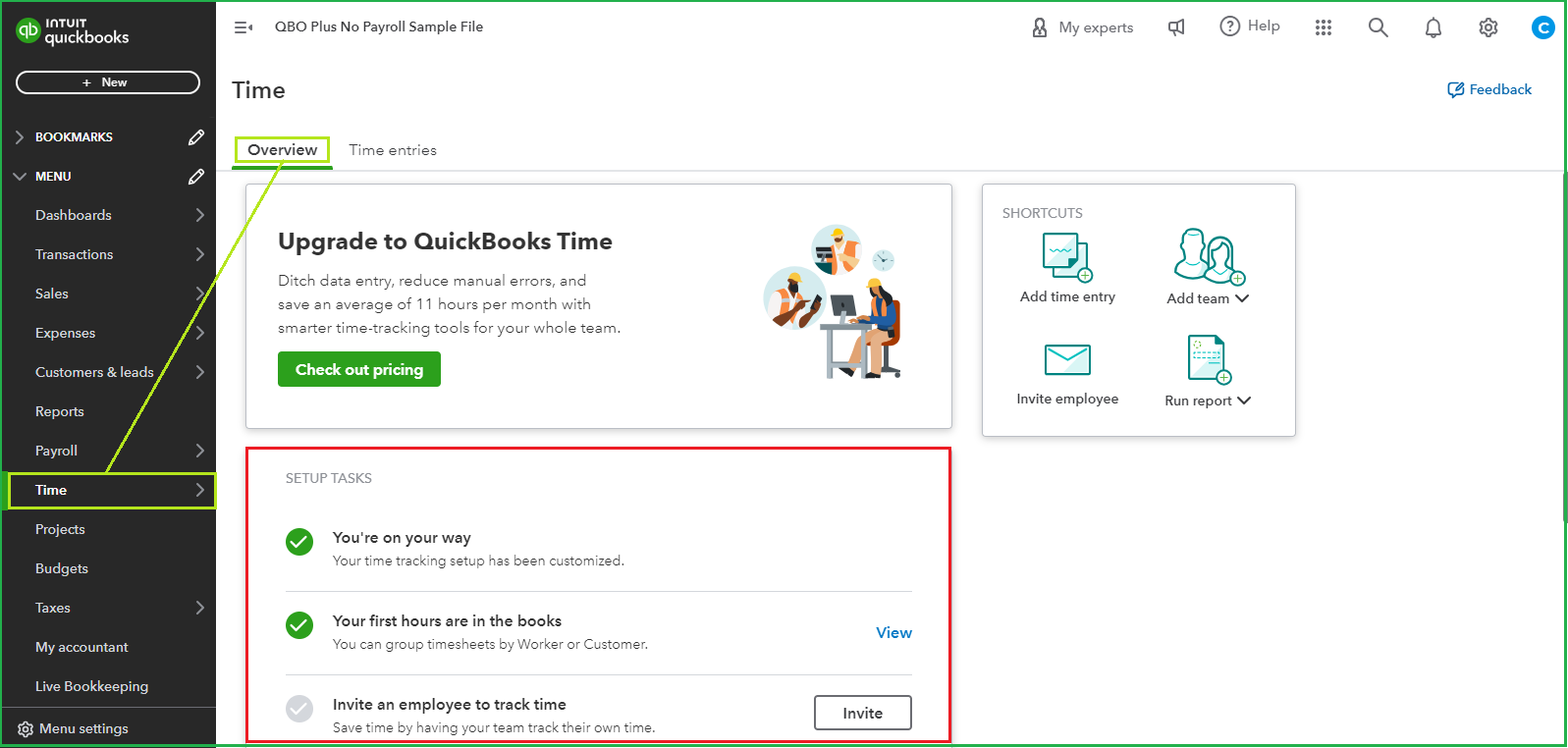 Job/Time tracking without using payroll