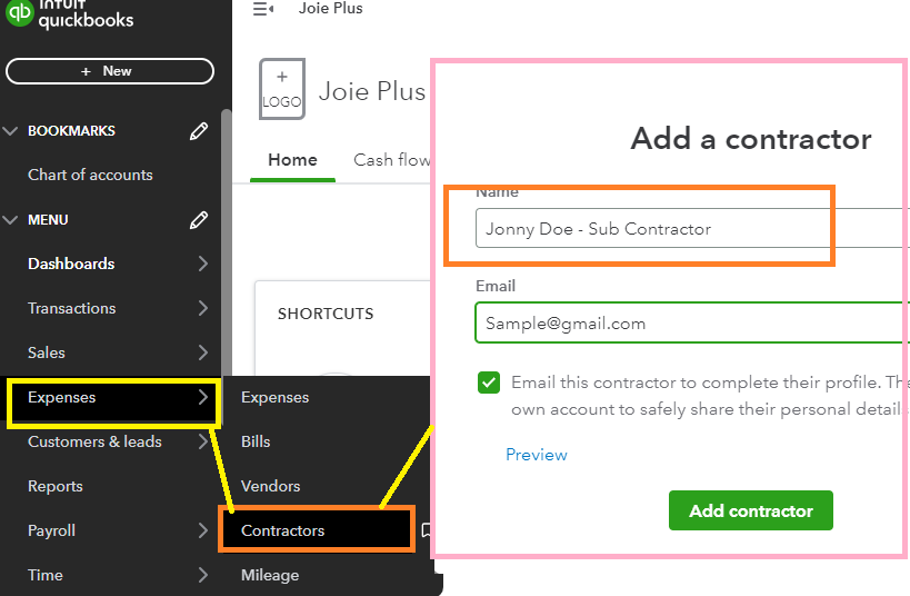 Hi, How do i add a subcontractor?