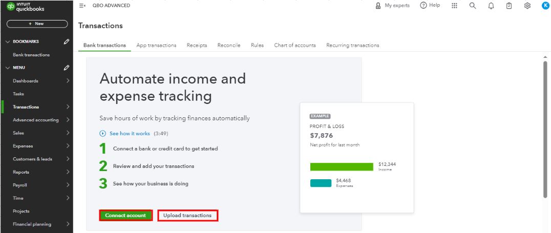 How do I re-order bank accounts in bank transactions? | QuickBooks ...