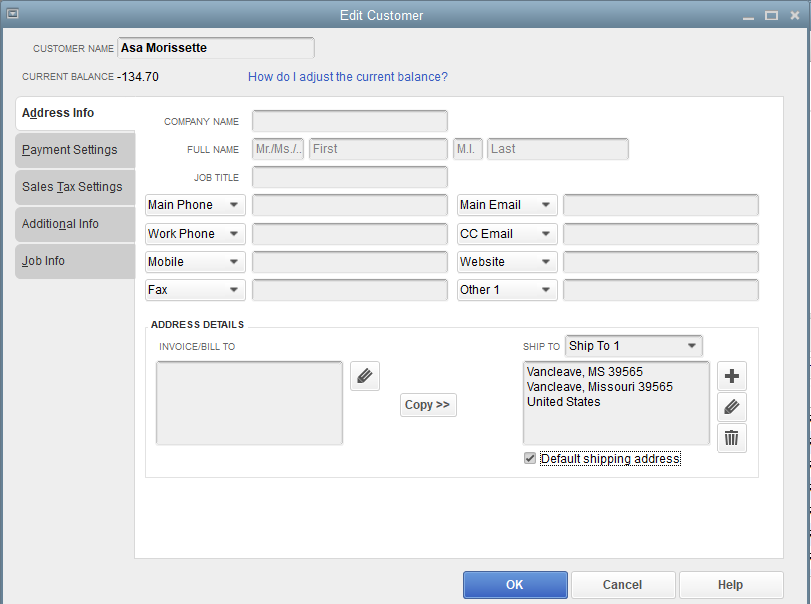 Fixing Shipping Address Errors in QuickBooks Reports