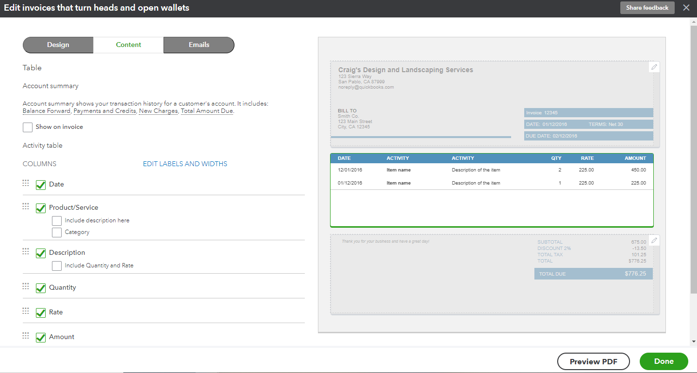 Solved: Invoicing and statements