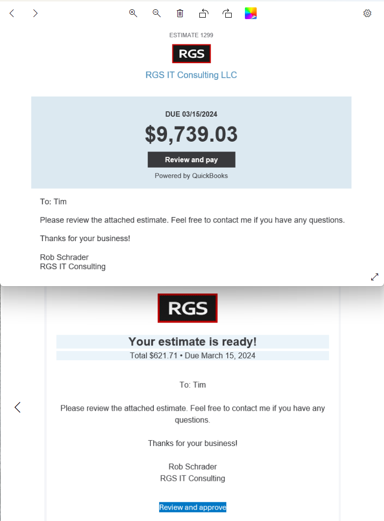 How can I make the actual email match the email preview for estimates ...
