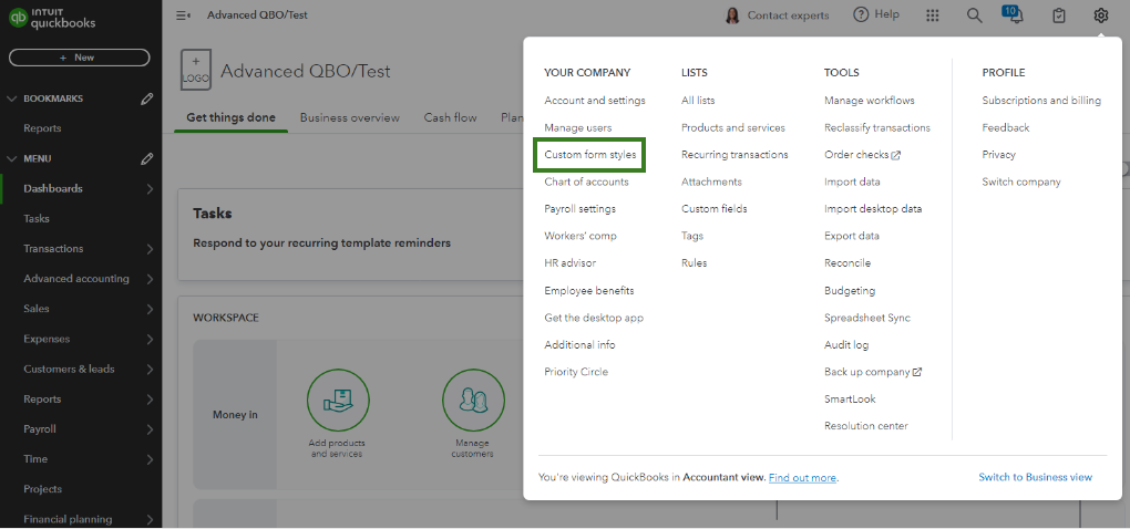 Can you change Estimate to show Quote in quickbooks online?