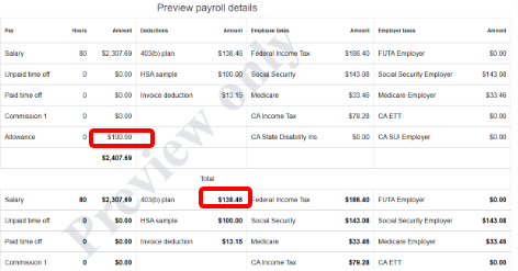 Taxable Health Insurance Allowance as a "Pay Type" in QB Online