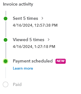 When does this new "Scheduled Payment" option process?