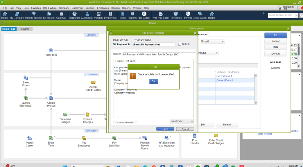 Quickbooks Desktop Bill Payment Stub Template