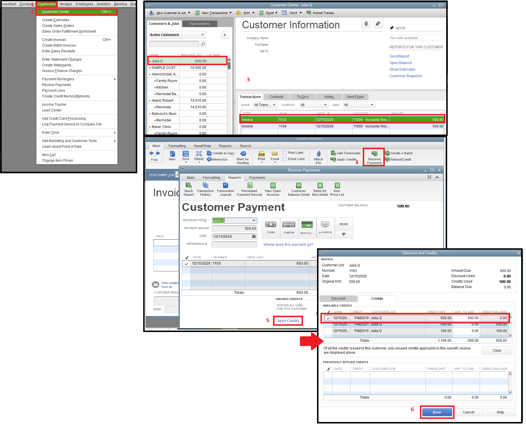 How do I notate customer payments made direct to my vendor ...