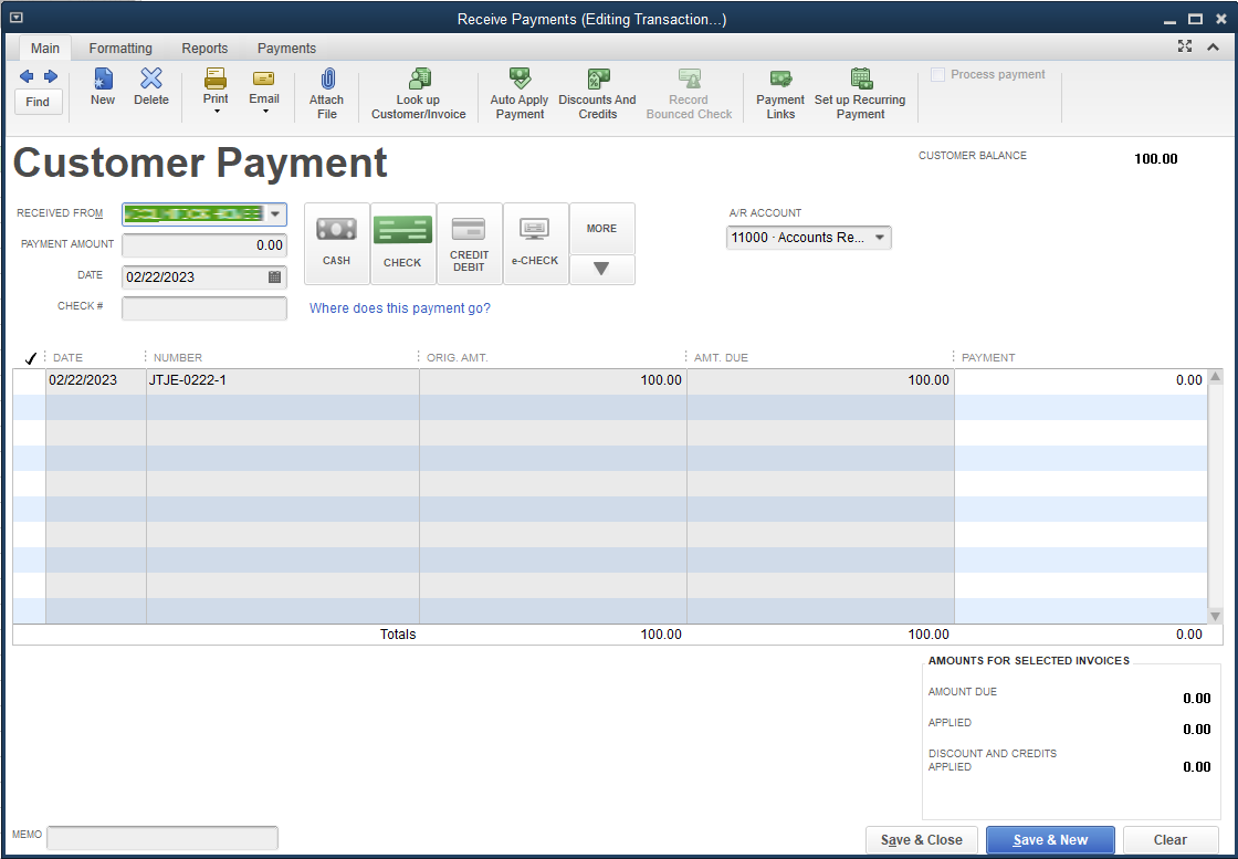 Clearing a journal entry that's creating a balance on a customer ...