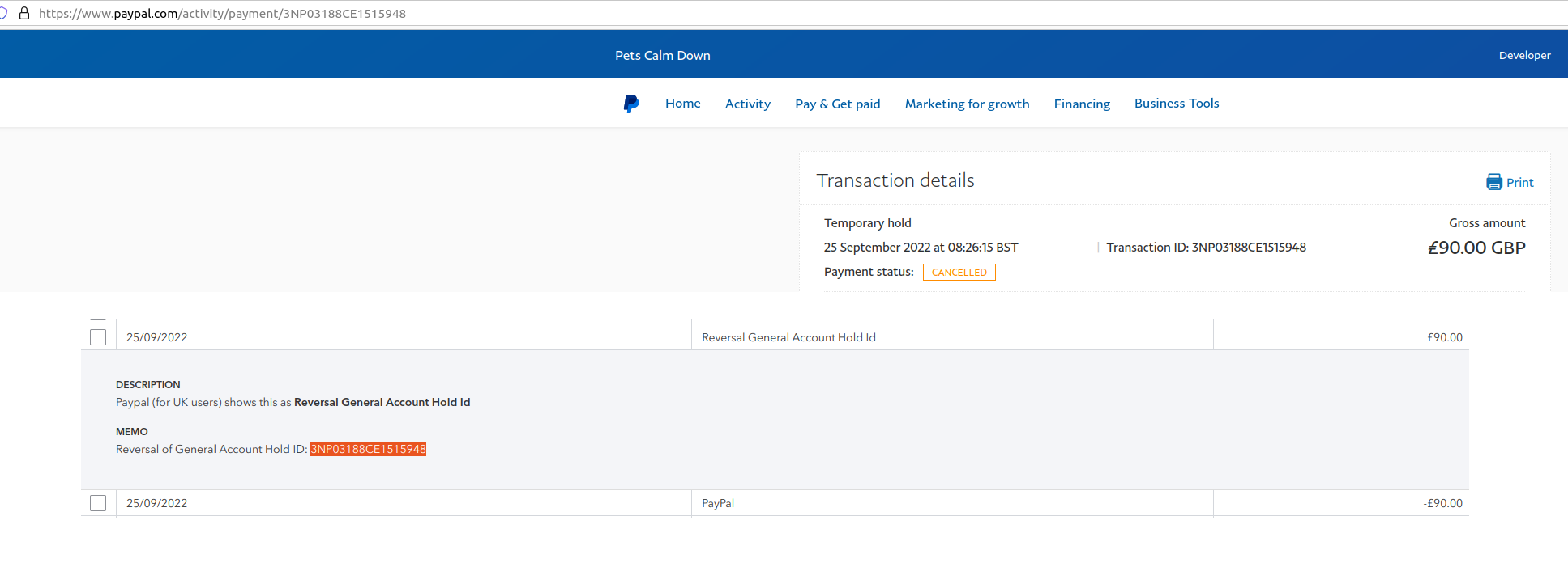 Solved: Paypal cancelled transaction showing up in Quickbooks