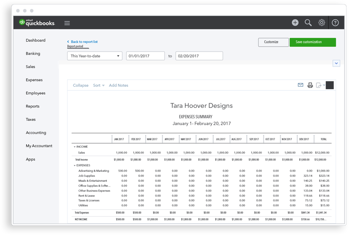 Financial Reporting Software - Quickbooks Hong Kong